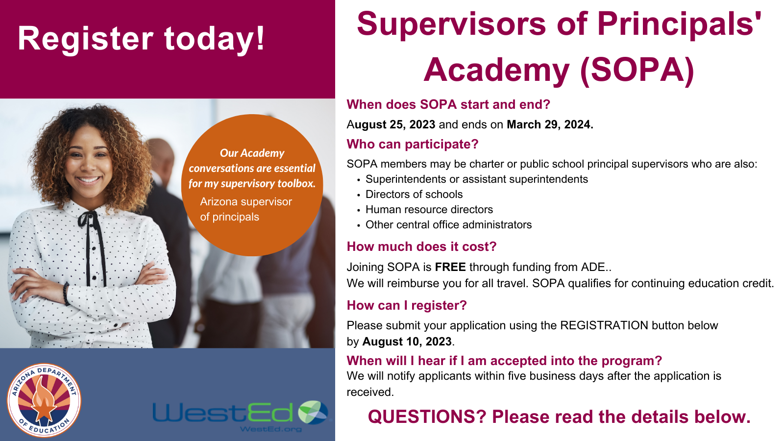 Supervisors of Principals' Academy | Arizona Department of Education